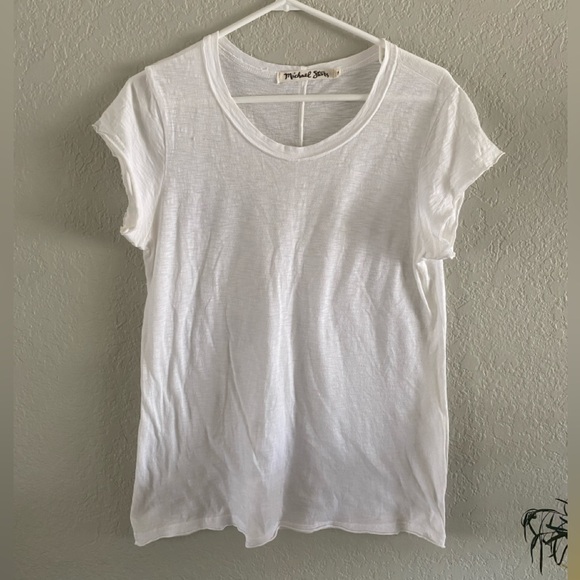 Michael Stars | Tops | Michael Stars Tshirt White Thin 0 Supima Cotton ...